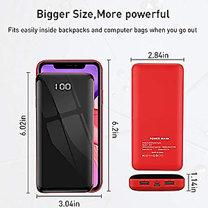 Bextoo Portable Charger Power Bank 30000mAh External Battery Pack with LCD Digital Display and USB-C Input, Dual USB Output High-Speed Charging for Cell Phones, Tablet and More