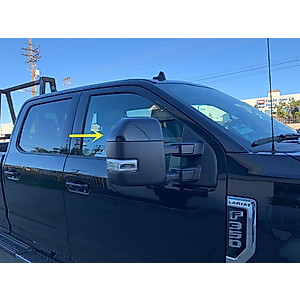 eLoveQ Gloss Black Top Half Mirror Cover Covers For 2017-2019 Ford F-250 F-350 F-450 SuperDuty (DO NOT FIT F-150)