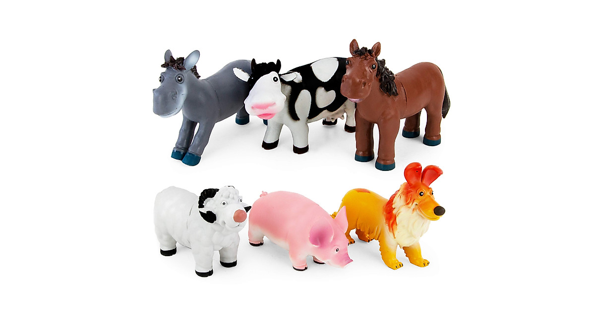 Boley Soft Farm Animal Toys - 6 Piece Kids Farm Animal Set