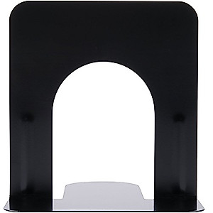 Universal Economy Bookends, Standard, 4 3/4 x 5 1/4 x 5, Heavy Gauge Steel, Black, 5 Pair