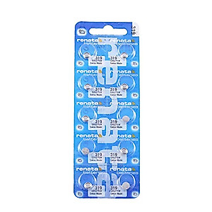 Renata 319 SR527SW Batteries - 1.55V Silver Oxide 319 Watch Battery (10 Count)