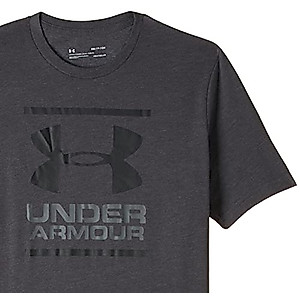 Under Armour Men's Global Foundation Short-Sleeve T-Shirt , Charcoal Medium Heather (019)/Black, Large