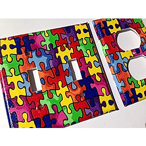 Puzzle Piece Light Switch Cover Various Sizes Offered
