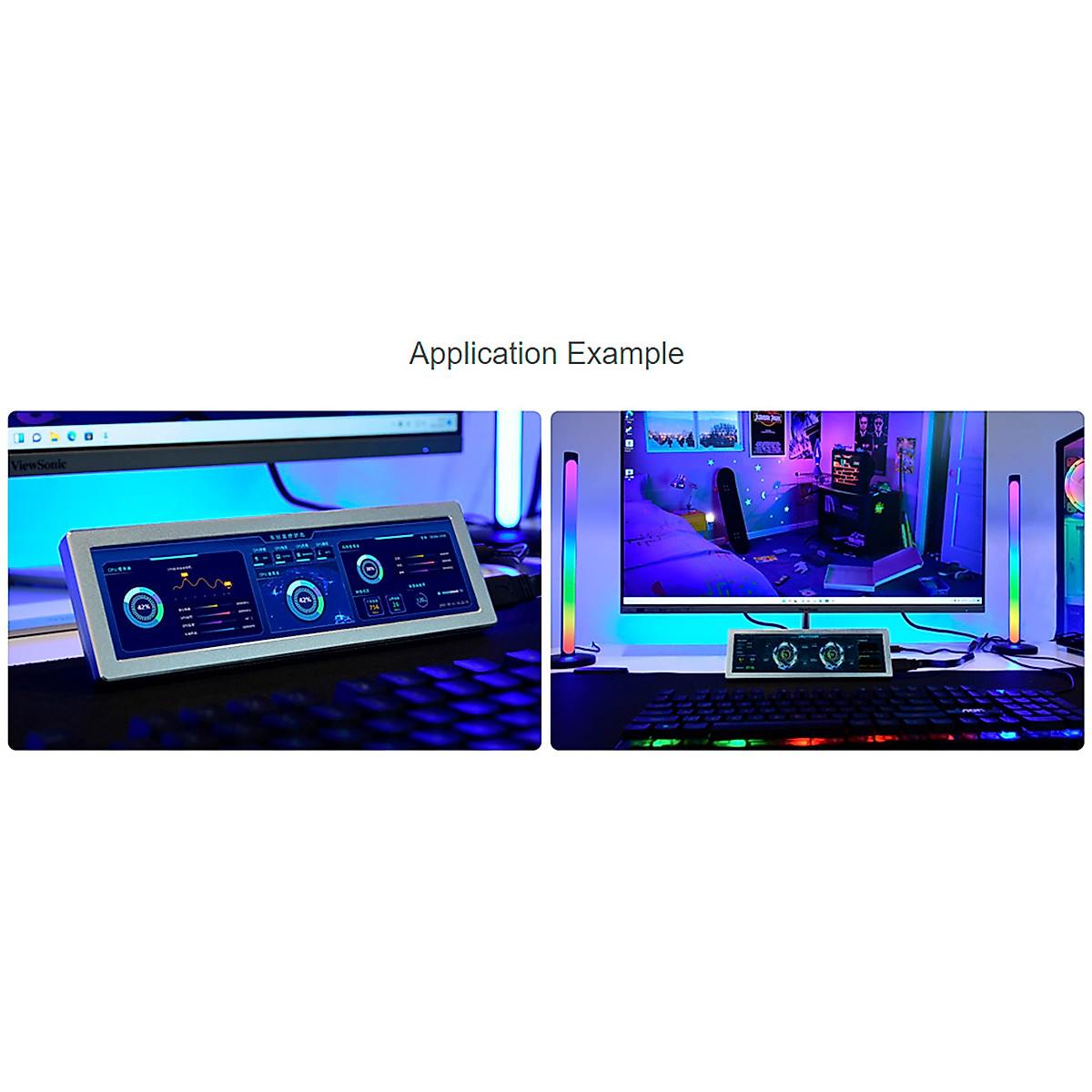 waveshare 8.8inch 480x1920 IPS Side Monitor No Touch for Raspberry Pi/Jetson Nano/PC Windows 11/10 / 8.1/8 / 7, Built-in HiFi Speaker, with CNC Process Alloy Enclosure