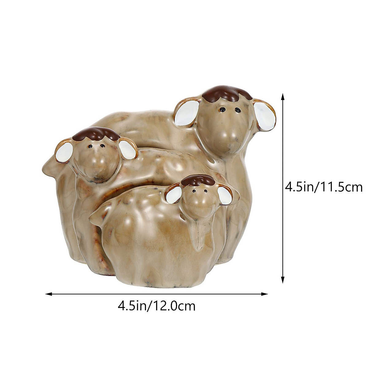 IMIKEYA Desk Topper Bee Mini 1 Set Sheep Decorative Ornaments Display Desktop Monochrome Glazed Porcelain Office Lotus Tealight Candle Holder Office Decor
