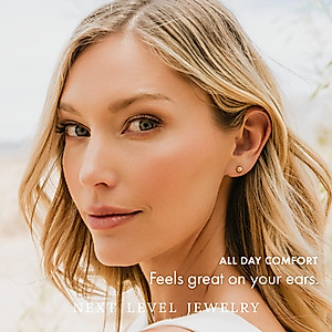 14K Yellow Gold Polished Ball Stud Earrings 3MM - 8MM, Gold Ball Earrings for Women, Gold Stud Earrings for Women 14K Real Gold, Gold Post Earrings, 100% Real 14K Gold, Next Level Jewelry - 5mm