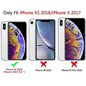 Ownest Compatible with iPhone X/XS Case for Clear Flowers Pattern Frosted PC Back 3D Floral Girls Woman and Soft TPU Bumper Protective Silicone Slim Shockproof Case for iPhone X/XS-Purple