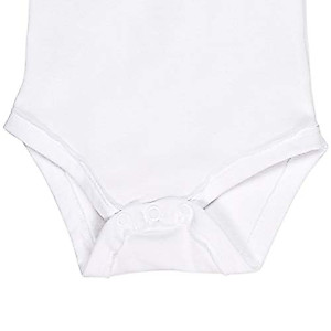 HonestBaby Baby Organic Cotton Sleeveless Bodysuit Multi-Pack, 10-Pack Bright White, 12 Months