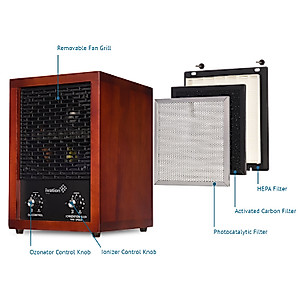 Ivation Replacement Tru HEPA Filter for IVAOZAP04 Ivation 5-in-1 HEPA Air Purifier & Ozone Generator White