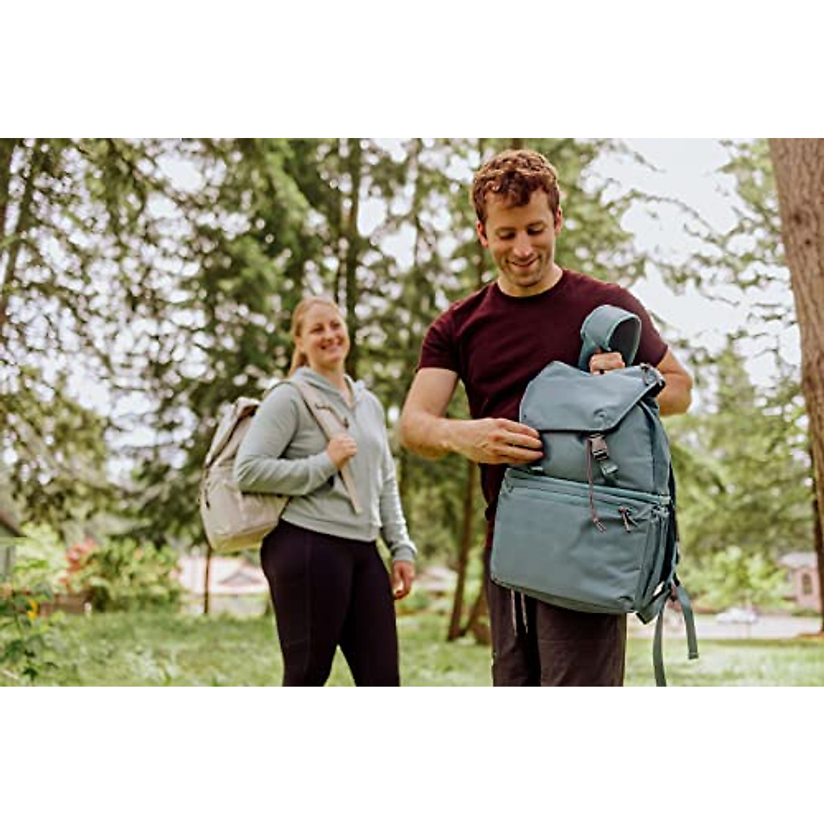 ONIVA Tarana Backpack Cooler made with Recycled Material, Soft Cooler Backpack, Upcycled Cooler Bag, (Aurora Blue)