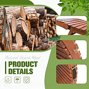 Devoko Patio Chaise Pool Lounge Outdoor Folding Wooden Lounge Chair for Outside Waterproof Lounge Chair (2 Piece)