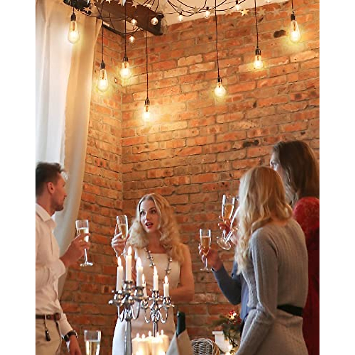 Linkind Smart Edison Bulbs, WiFi LED E26 Edison Bulbs, Dimmable ST64 Vintage Filament Light Bulb, 45W Equivalent, 2200K Soft White, 350lm, Compatible with Alexa, Google Home, No Hub Required, 2 Pack