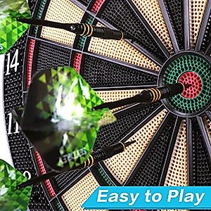 Electronic Dart Board, Soft Tip Dartboard Set with 6 Darts 50 Soft Tips, LCD Display, Power Adapter, Throw Line