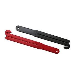 Food Bag Pouch Cutter Opener with Stainless Steel Blade and Squeezer for Kitchens - Includes EZ Hang Chain and Suction Cup for Easy Storage (1 Black - 1 Red (2pk))