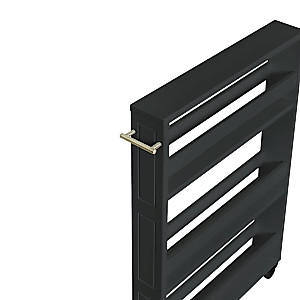 MUSEHOMEINC Compact Space Kitchen Pantry,3-Tier Kitchen Removable Storage Cart, Slim Slide Out Rolling Pantry Shelf for Narrow Spaces（Black）