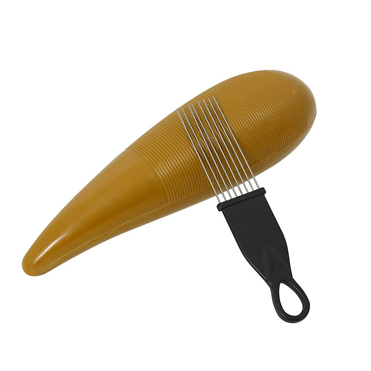 MILISTEN 1 Set Guiro Latin Percussion ABS Guiro Percussion with Scraper Guiro Lp Musical Instrument for Music Lovers Accompaniment Training (Coffee)