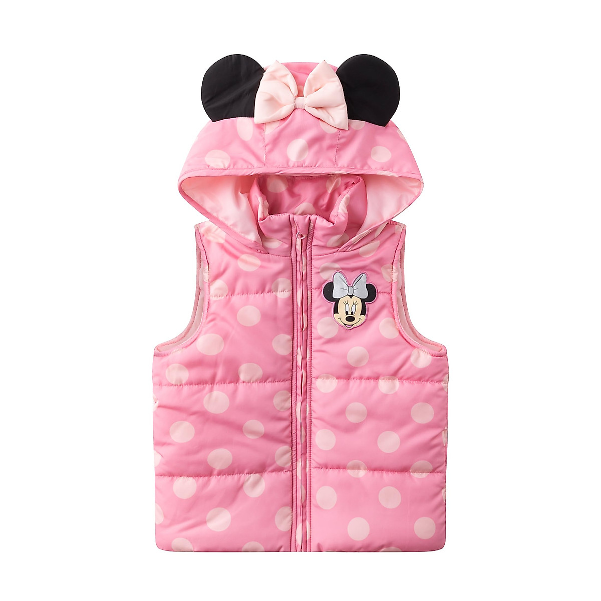 Disney Princess Minnie Mouse Frozen Elsa Anna Girls Long Sleeve Shirt, Vest and Legging Pants Set for Toddler and Little Kids