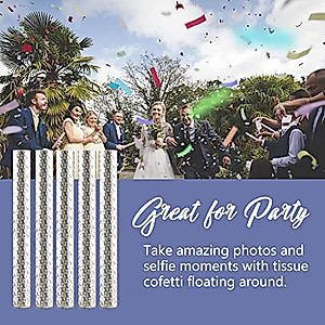 Battife 10Pack Confetti Wands, Colorful Confetti Shoot Poppers, Tissue Paper Confetti Flick Flutter Sticks for Wedding Celebrations, Anniversary, Birthday Parties, Multi-color 7.8 inch
