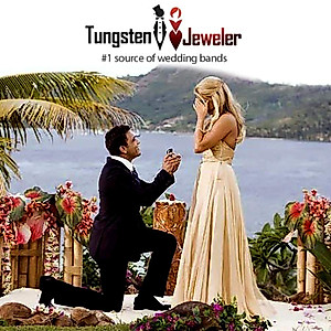 Free Personalized laser engraving Ring for Men and Ring for Women tungsten Band Rings 8mm Two-tone Black IP Inside Rose Gold IP Finish, Inlayed with Black Carbon Fiber Wedding Band Ring Ideal Rings