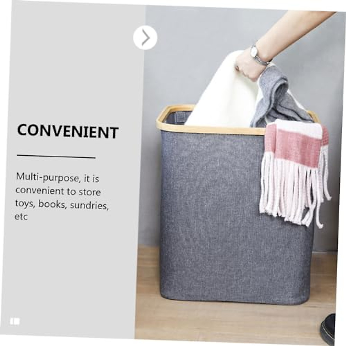 HOMOCONO Laundry Basket Folding Square Baskets for Basket Storage Holder Storage Bins for Toys Sundries Storage Holder Dirty Clothes Basket Dirt Clothes Container Clothes Organizer