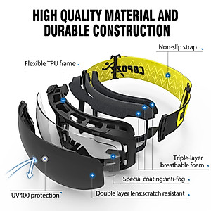 COPOZZ Ski Goggles, G2 Magnetic Snowboard Goggles/Polarized Skiing Goggles