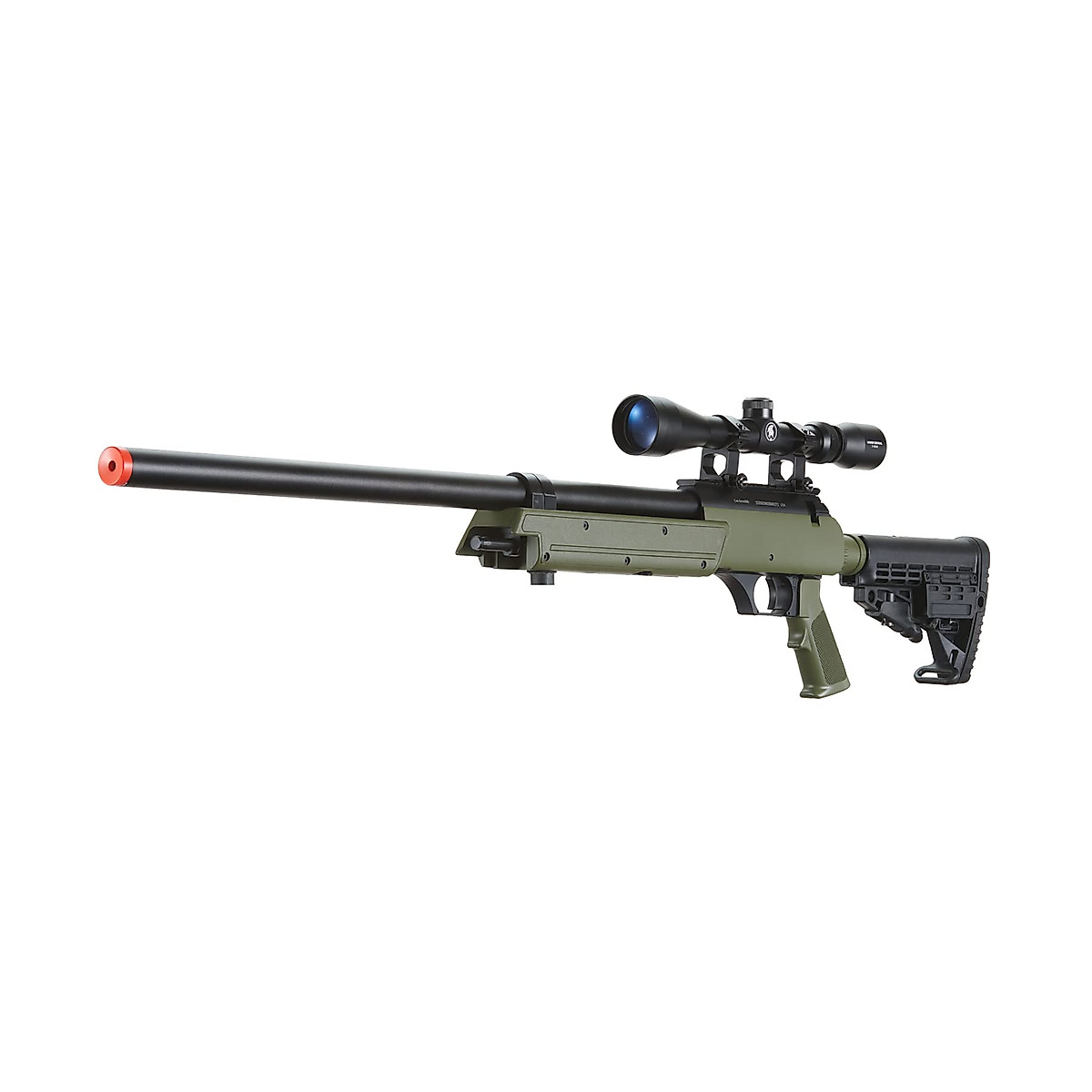 Powerful MB13 APS SR-2 Metal Bolt Airsoft 450 FPS Single Bolt Action Sniper Rifle with 3X Scope, Speed Loader and 0.20g 6mm BBS, Color Green