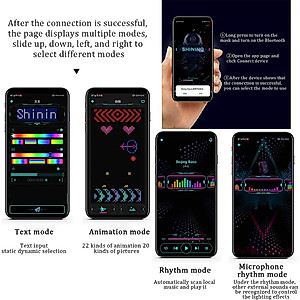 Keledz Multi-Language Bluetooth LED Smart Cap, Customized Bluetooth Hat Mobile APP Control Editing LED Display Hat Led Lamp Word (Text, Music, Image, Drawing) for Party Club Christmas Halloween