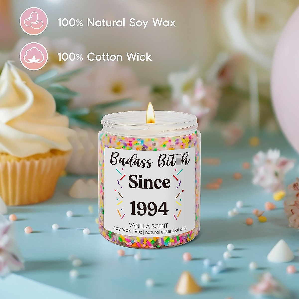 LEADO 30th Birthday Candles - 30th Birthday Gifts for Her, 30 Year Old Birthday Gifts for Women - Happy 30th Birthday, 1994, Funny Turning 30 Gifts for 30th Birthday Woman, Best Friend, Sister