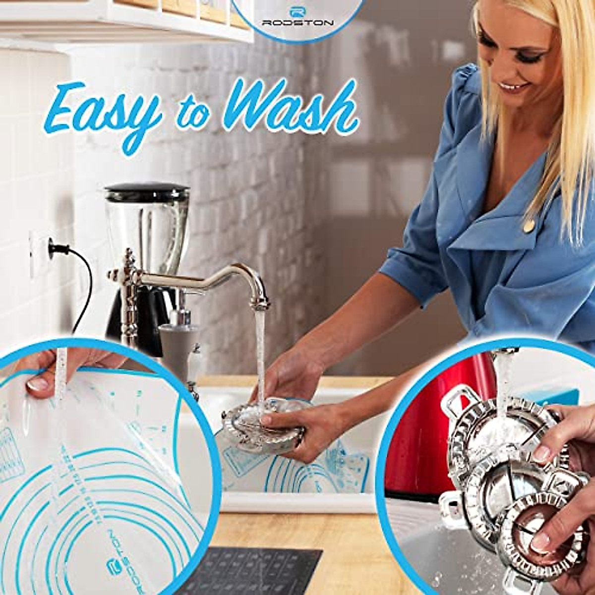 Dumpling Maker Press Set of 3 Molds – BONUS Pastry Mat, Empanada Press for Cooking Pierogi Ravioli Turnover Wrappers, Stainless Steel Dumpling Mould - Pack of 3 Sizes with Silicone Dough Mat