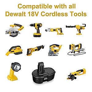 Orstaimer 3.5Ah Ni-CD Battery Replacement for Dewalt 18 Volt Battery XRP DE9096 DE9098 DW9095 DW9096 DW9098 DE9503 DC9099 dc9098 DE9039 DE9095 Compatible with 18V Cordless Power Tools 2Packs