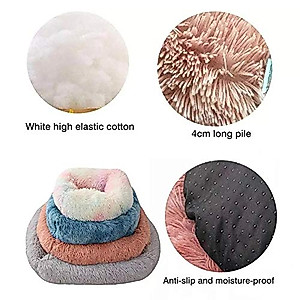 Bed L Size Warm Winter Square Super Soft Sleeping Dog Bed Long Plush Washable Cat Mat Basket Puppy House 1Pcs Light Pink