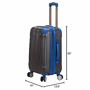 Rockland London Hardside Expandable Luggage with Spinner Wheels, Grey, Carry-On 20-Inch