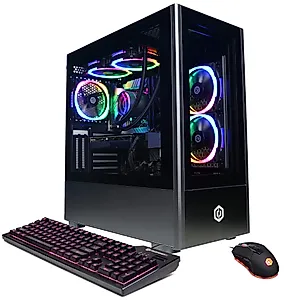 CyberpowerPC Gamer Xtreme VR Gaming PC, Intel i7-13700KF 3.4GHz, GeForce RTX 4070 12GB, 32GB DDR5, 1TB NVMe SSD, 2TB HDD, Wi-Fi Ready & Windows 11 Home (GXiVR8760A),Black