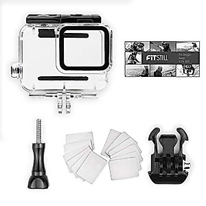 FitStill Waterproof Housing Case for GoPro Hero 7 White & Silver, Protective 45m Underwater Dive Case Shell with Bracket Accessories for Go Pro Hero7 Action Camera