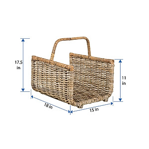 Kobo Fire Log Basket, Gray-Brown