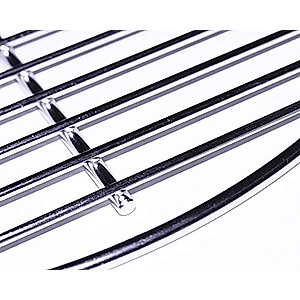 14 Inch Weber Smokey Joe Grate (Actual Size 13.5), (Solid 304 Stainless Steel, Non-Plated). Upgrade Charcoal Grill Cooking Replacement Grate. - Heavy Gauge