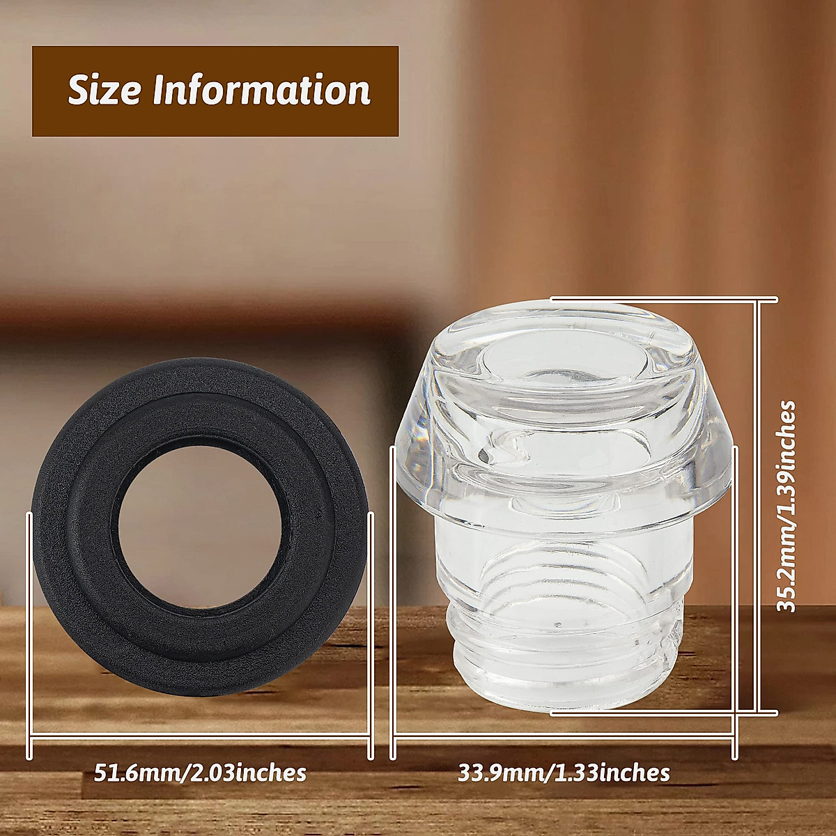 Omoojee Coffee Percolators Knob Top and Washer Ring, 2 Sets Camping Coffee Pot Top Replacement Parts, Compatible with Farberware Coffee Maker