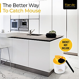 Second Generation, Flip n Slide Bucket Lid Mouse Trap - Indoor Outdoor, 5 Gallon Bucket Compatible, Multi Catch, Auto Reset, Slide Bucket Lid Mouse Rat with Ramp