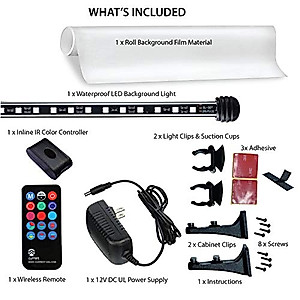 CURRENT USA Serene Aquarium Visual and Audio Aquatic Experience Kit | LED Background Light (48")