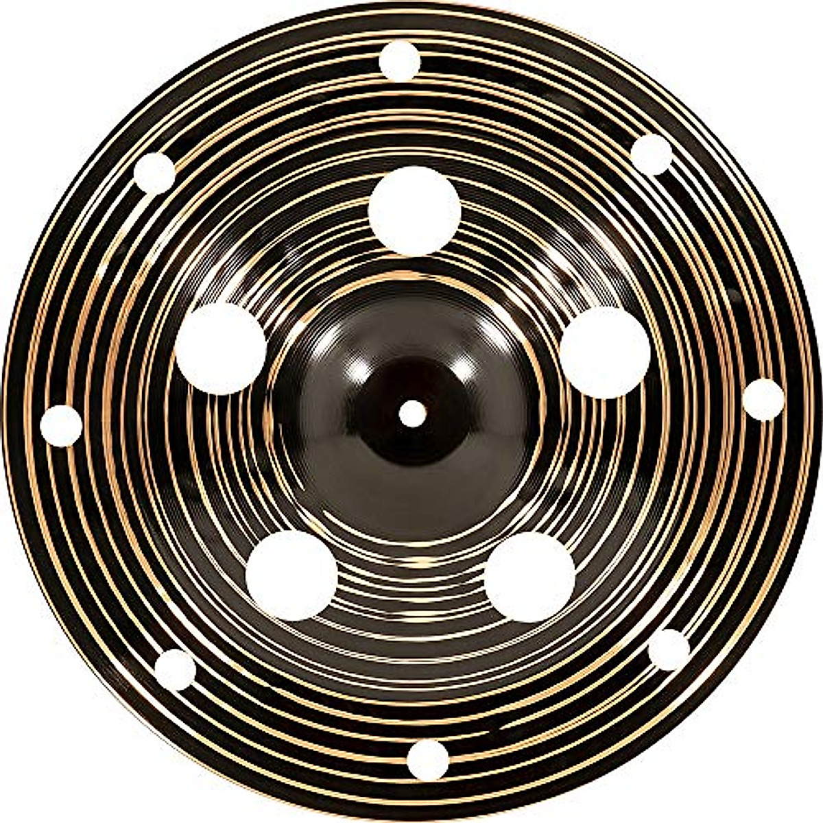 Meinl Cymbals Classics Custom Dark 16" Trash Stack Cymbal for Drum Set, Pair — Made in Germany — B12 Bronze, 2-Year Warranty (CC-16DASTK)