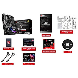 MSI MAG B550 TOMAHAWK Gaming Motherboard (AMD AM4, DDR4, PCIe 4.0, SATA 6Gb/s, M.2, USB 3.2 Gen 2, HDMI/DP, ATX, AMD Ryzen 5000 Series processors)