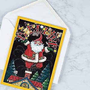 Current Mary's Believe Christmas Greeting Cards Set © Mary Engelbreit - Set of 18 Large 5 x 7-Inch Folded Cards, Themed Holiday Card Value Pack, Envelopes Included