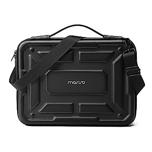 MOSISO Laptop Shoulder Bag Compatible with MacBook Pro 14 inch 2023 2022 2021 Release M3 A2918 A2992 M2 A2779 M1 A2442 Pro/Max Chip, Waterproof Shockproof Carrying Case Bag, Black
