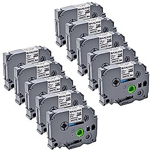 10-Pack Label Maker Tape TZe231 12mm 0.47 Inch Laminated White Tz Tape Replacement for Brother P-Touch Label Maker Tape Compatible with PT-D210 PT-H110 PT-D600 PT-1230PC PT-1280