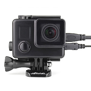 SOONSUN Blackout Side Open Skeleton Housing Case with Skeleton Backdoor for GoPro Hero 4 Black, Hero 4 Silver, Hero 3+, Hero 3 Action Cameras