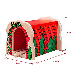 Bigjigs Rail Red Brick Tunnel, Wooden Toys, Train Set, Train Tunnel, Wooden Train Track Accessories, Bigjigs Accessories, Train Toys, Train Tunnel for Kids