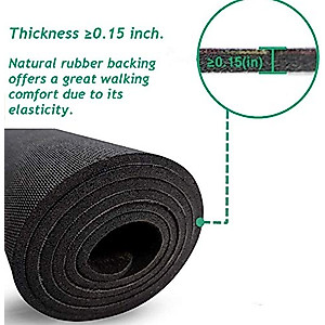Black White Laundry Room Rugs Runner 20"x48" Long Non Slip Waterproof Laundry Mats Kitchen Floor Carpet Durable Cushioned Natural Rubber Foam Area Rug for Laundry Room Kitchen Bathroom Farmhouse