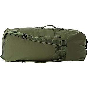 US Army GI Genuine Military Issue Duffle Bag Cordura Nylon 2 Carrying Straps Backpack Sea Bag Bug out Bag Olive Drab (OD Green)