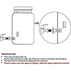 2 Pack Drink Dispenser with Stand Beverage Dispenser Each 1 Gallon Glass Drink Dispensers for Parties Lemonade Sangria Dispenser Mason Jar Drink Dispensers