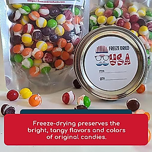 Crunchy Freeze-Dried Skittles Candy – Original Fruit Flavored Hard Candy Variety Pack – Hard Candy Bulk Pack Perfect for Snacking & Dessert Topping (8 oz) – Colorful, Fun, Gluten-Free Mixed Candy